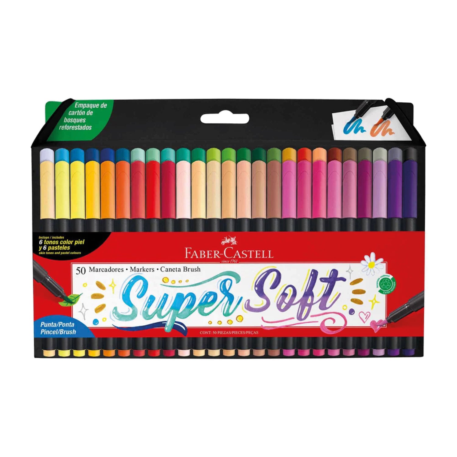 Plumones Punta Pincel Supersoft X50 Faber Castell – Verqui