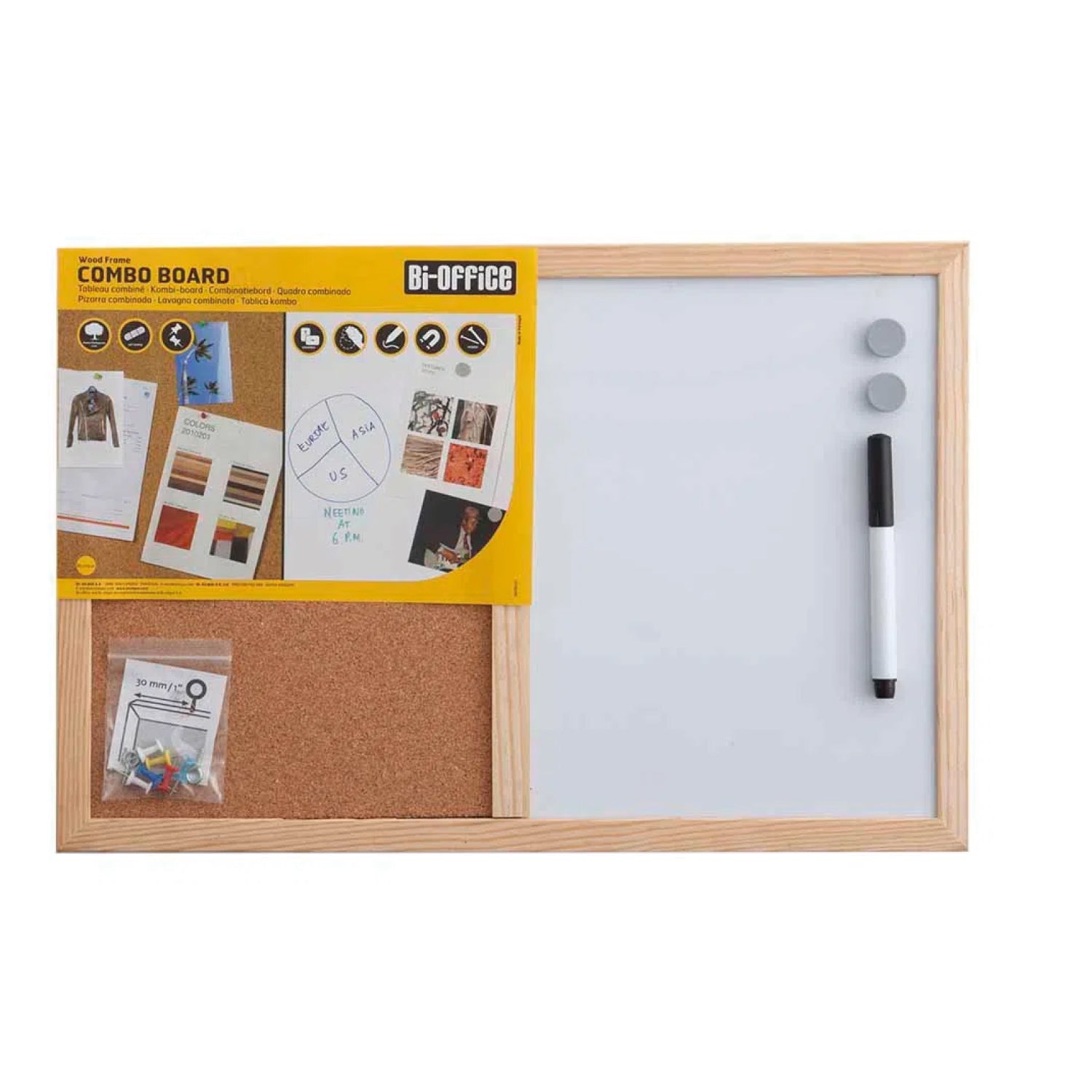 Pizarra Blanca/Corcho 45X60 Bi-Office – Verqui