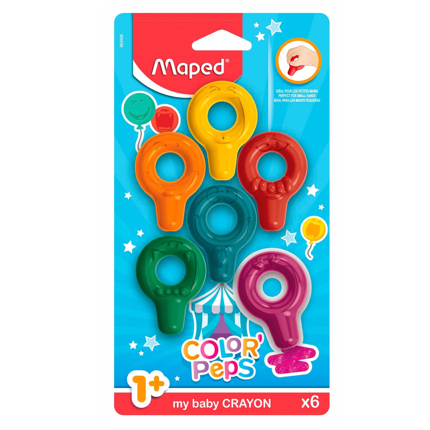 Crayones Baby Crayones Color'Peps X6 Maped – Verqui