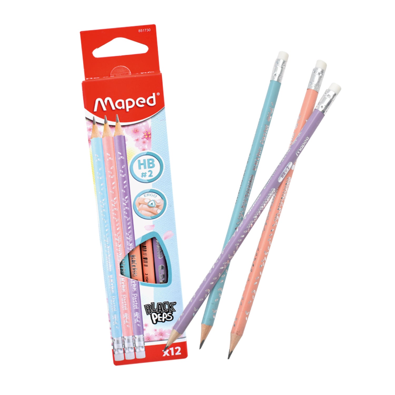 Lápiz Pastel HB C/Borrador Maped – Verqui