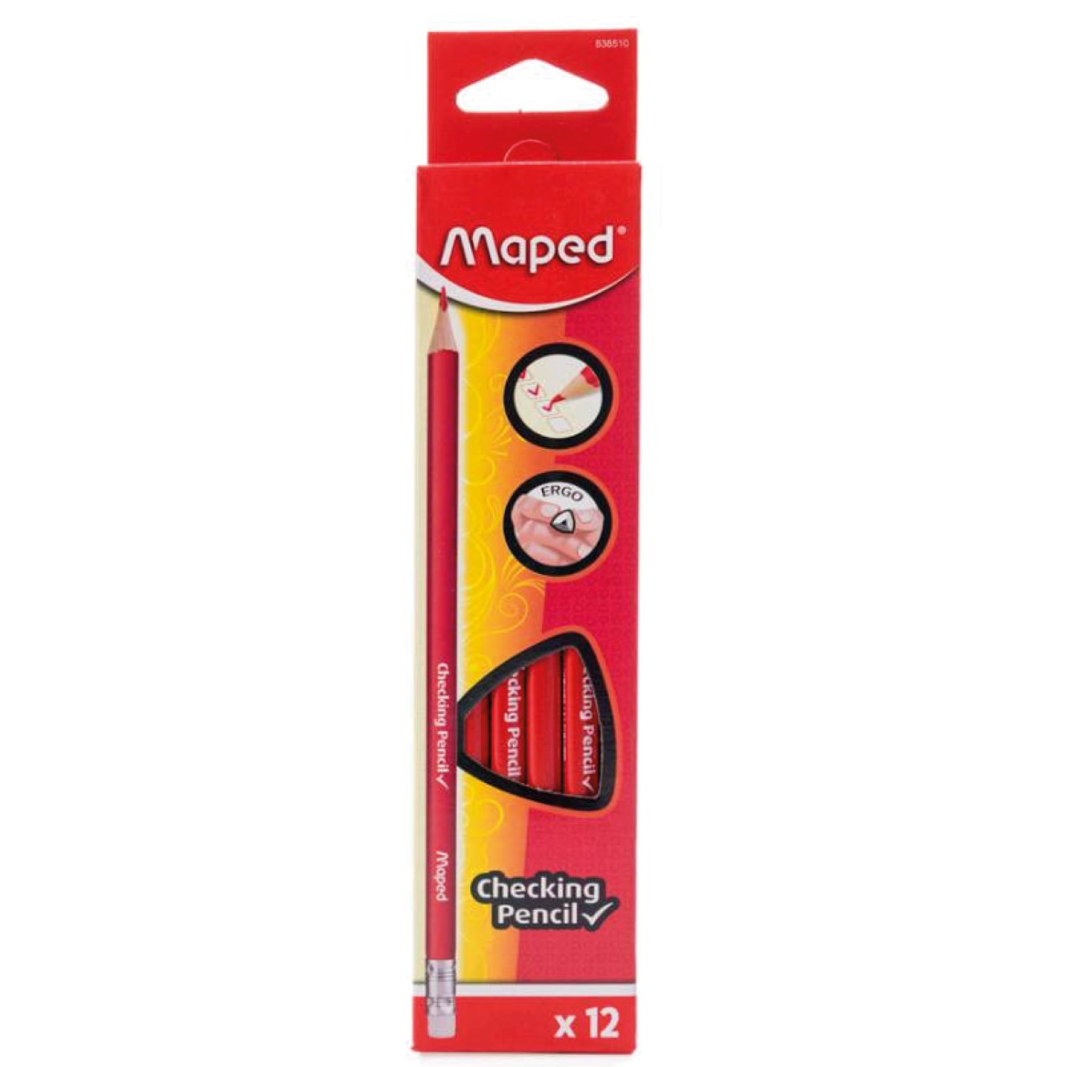 Lápiz Chequeo Triangular C/Borrador Maped – Verqui