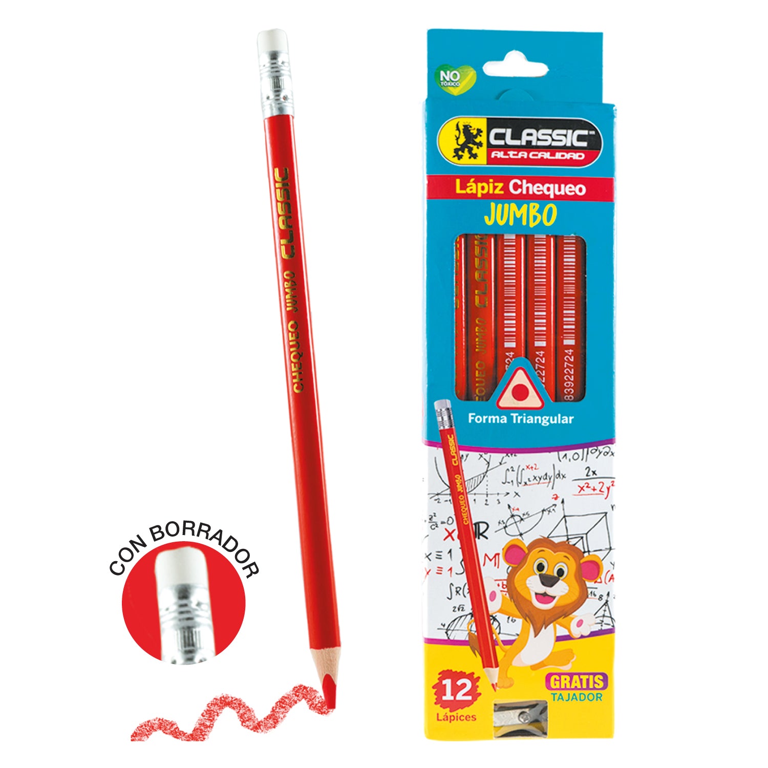 Lápiz Triangular Chequeo Jumbo Classic – Verqui