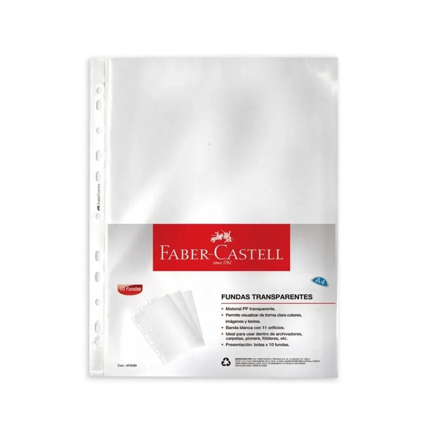 Micas de Polipropileno A4 X10 Faber Castell – Verqui
