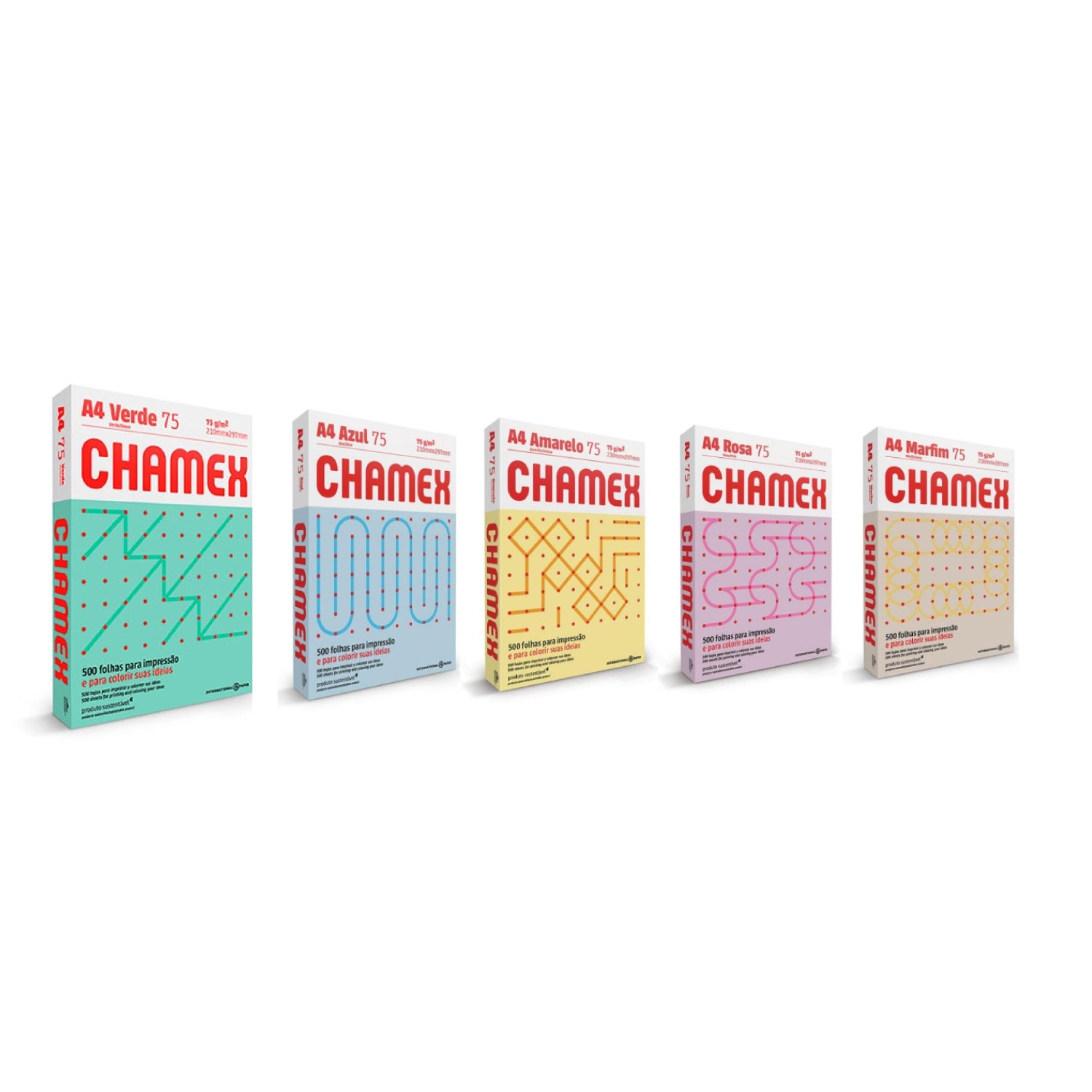 Papel Bond Pastel A4 75 gr. Chamex – Verqui