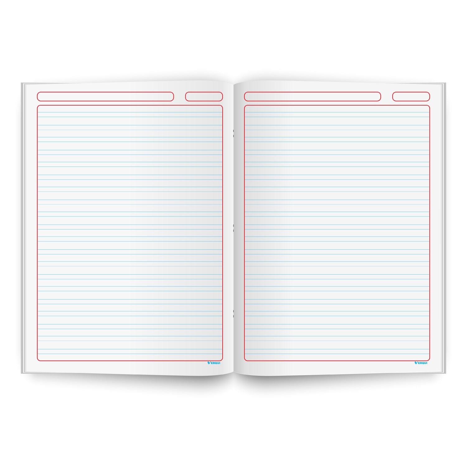 Cuaderno Escolar Doble Línea Marco Rojo – Verqui