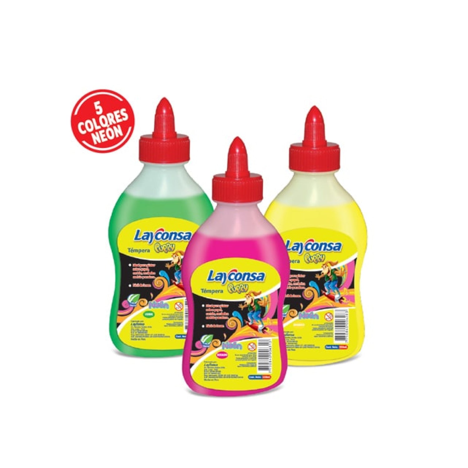 Tempera Neón con Aplicador X250 ml. Layconsa – Verqui