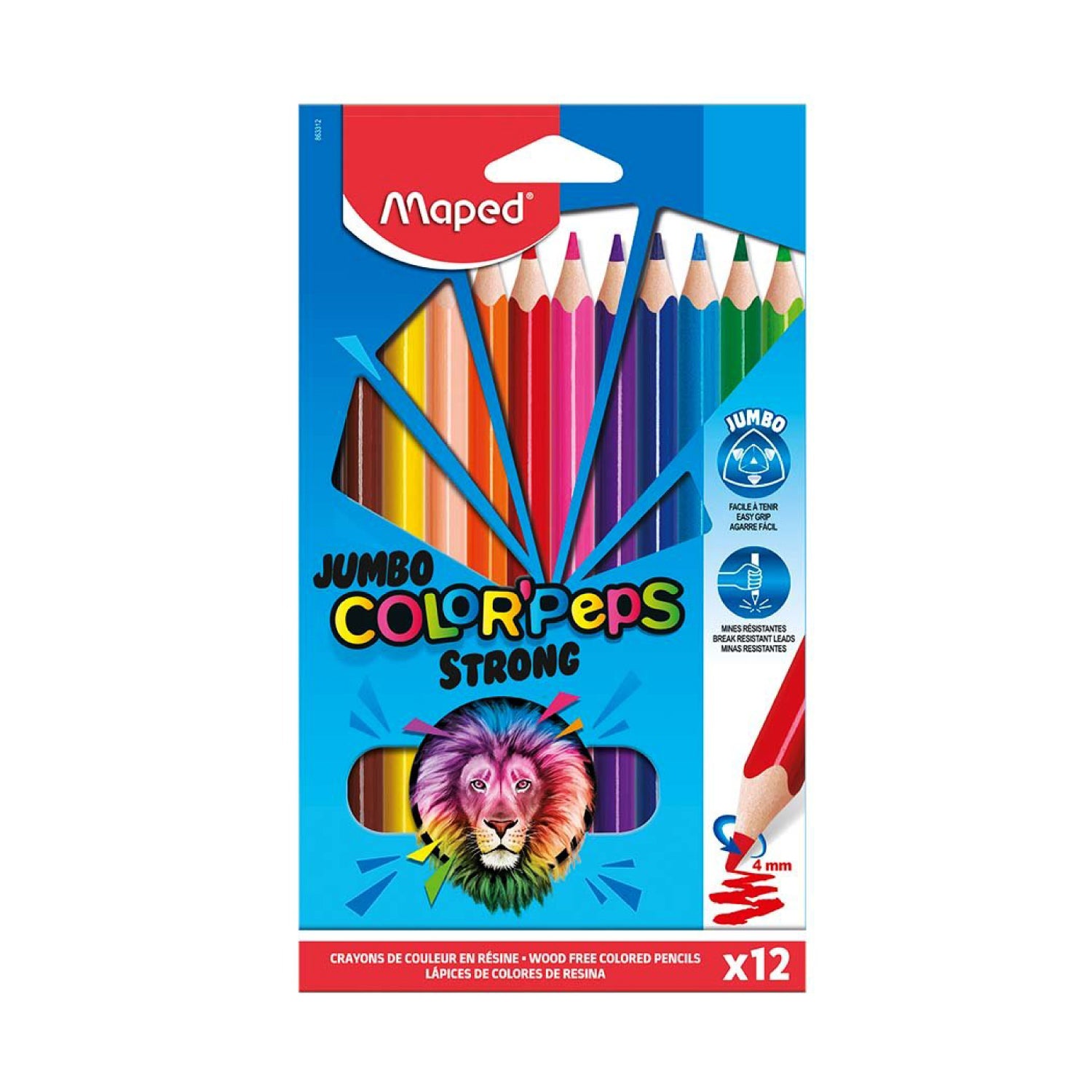 Colores Color’Peps Jumbo X12 Maped – Verqui