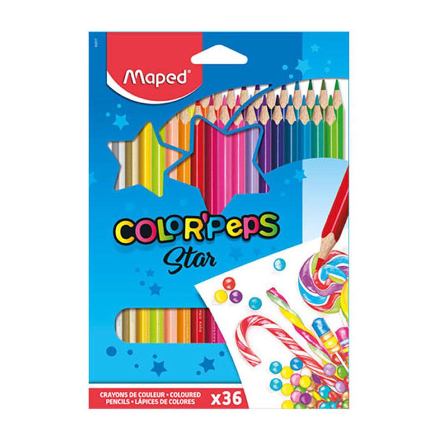 Colores Color’Peps X36 Estuche de Cartón Maped – Verqui