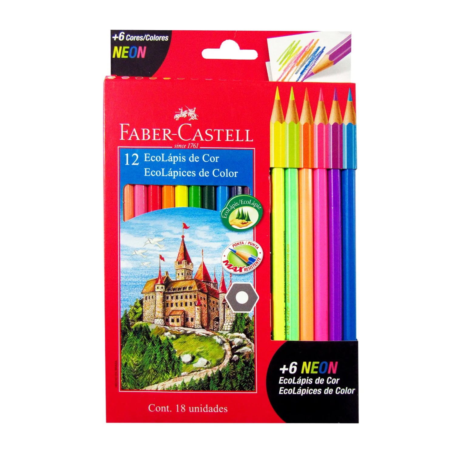 Colores X 12 + 6 Neón Faber Castell – Verqui